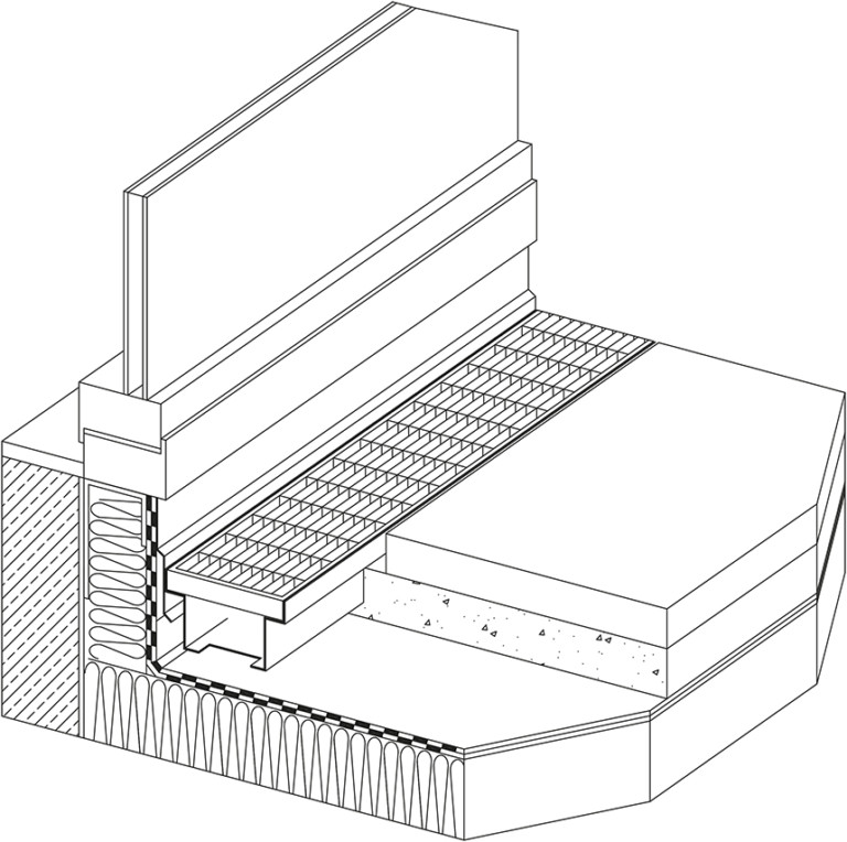 Flachdach- / Gründach-Rinnen - Cosmo Systems